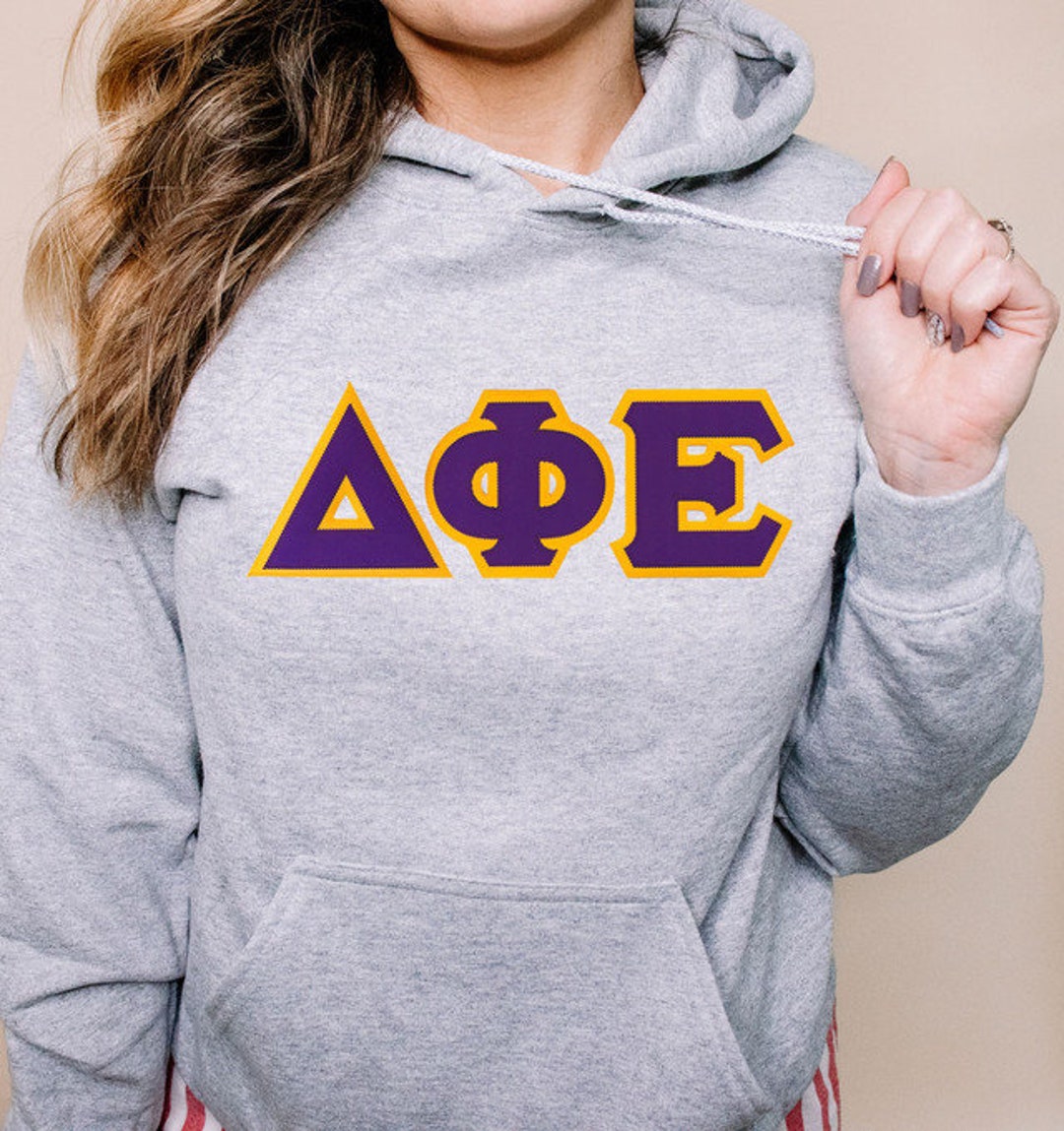 Delta Phi Epsilon Lettered Hoodie - Etsy