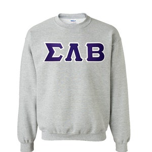 Sigma Lambda Beta Twill Lettered Crewneck - Etsy