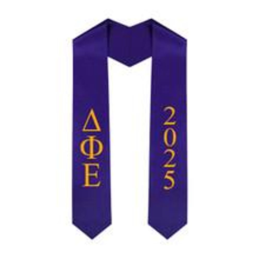 Delta Phi Epsilon Lettered Graduation Sash Stole With Year - Etsy