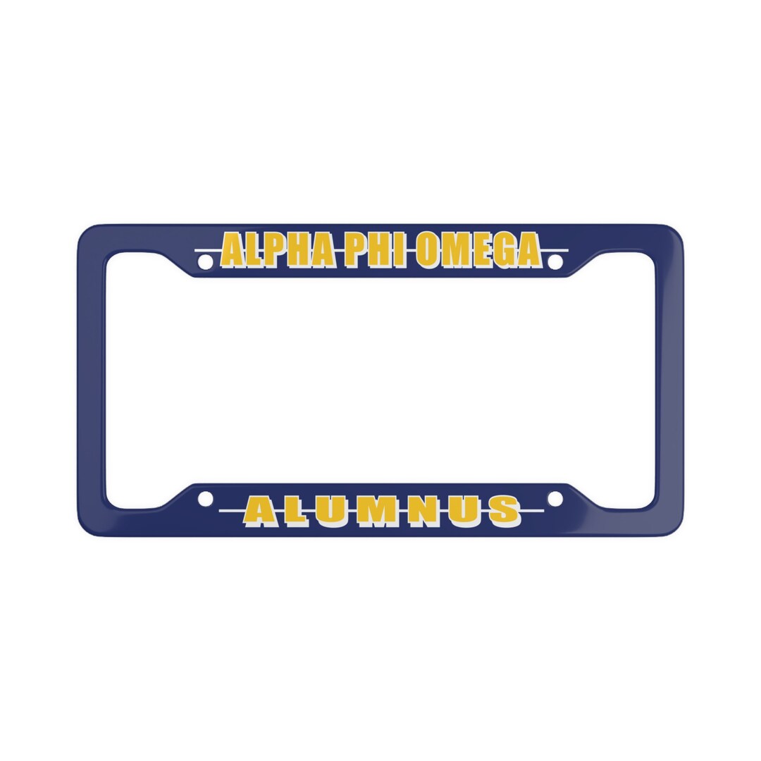 Alpha Phi Omega Alumni License Plate Frame - New - Etsy