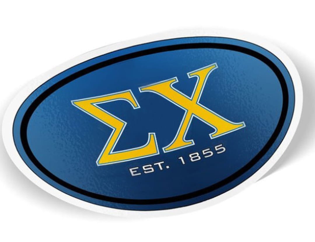 Sigma Chi Greek Letter Oval Decal - Etsy