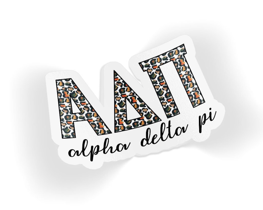 Adpi Alpha Delta Pi Leopard Sticker - Etsy