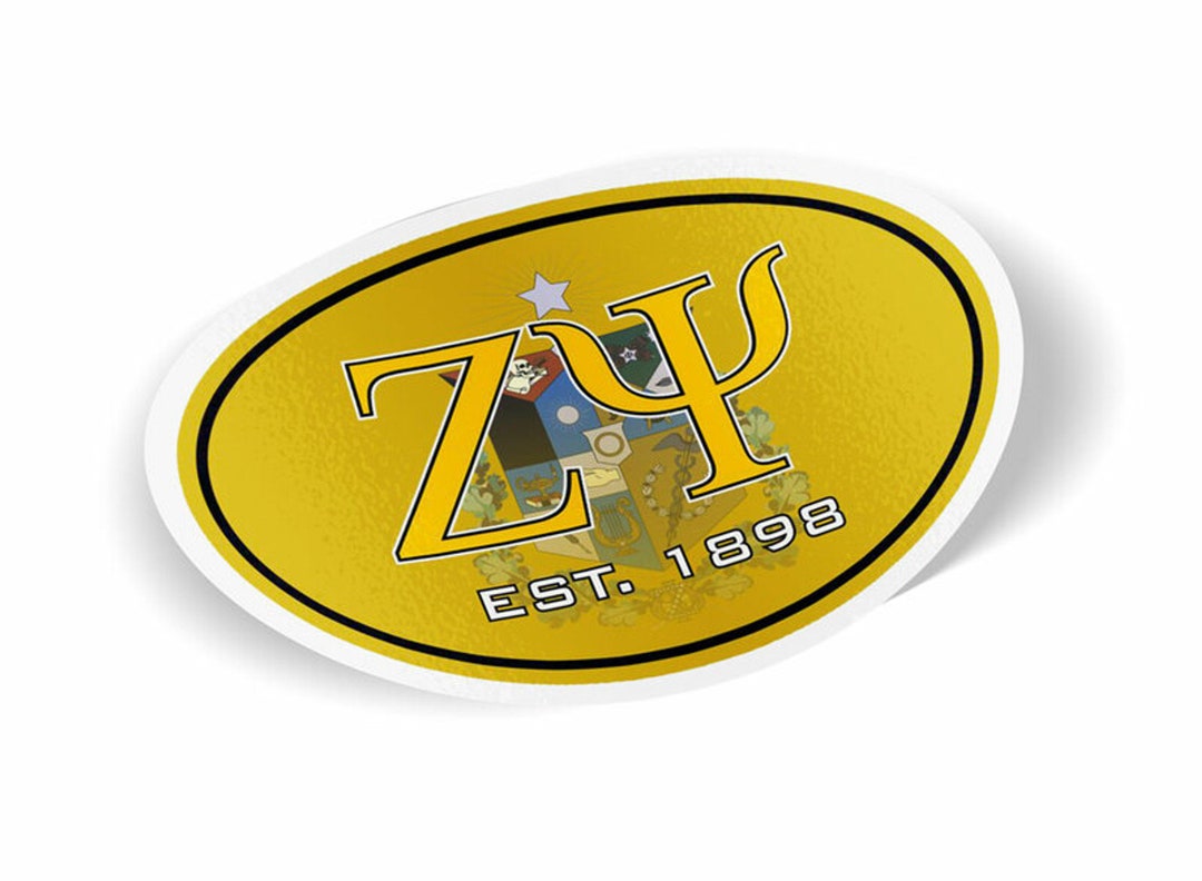 Zeta Psi Color Oval Decal - Etsy