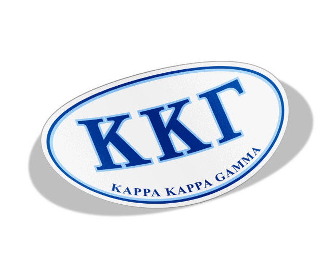 Kappa Kappa Gamma Greek Letter Oval Decal - Etsy