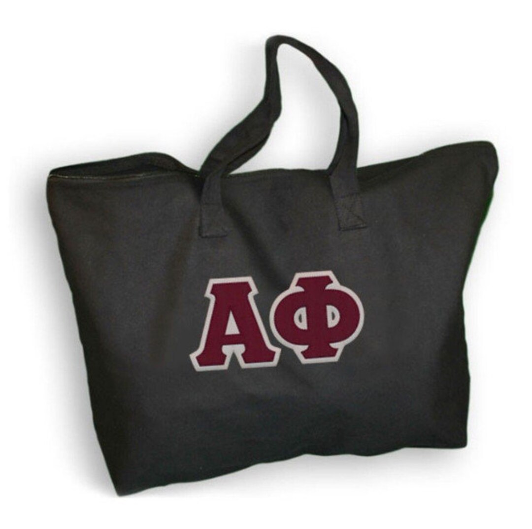 Alpha Phi Lettered Tote Bag - Etsy