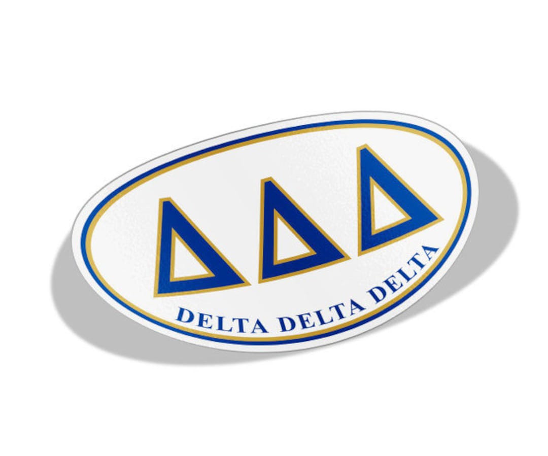 Delta Delta Delta Greek Letter Oval Decal - Etsy