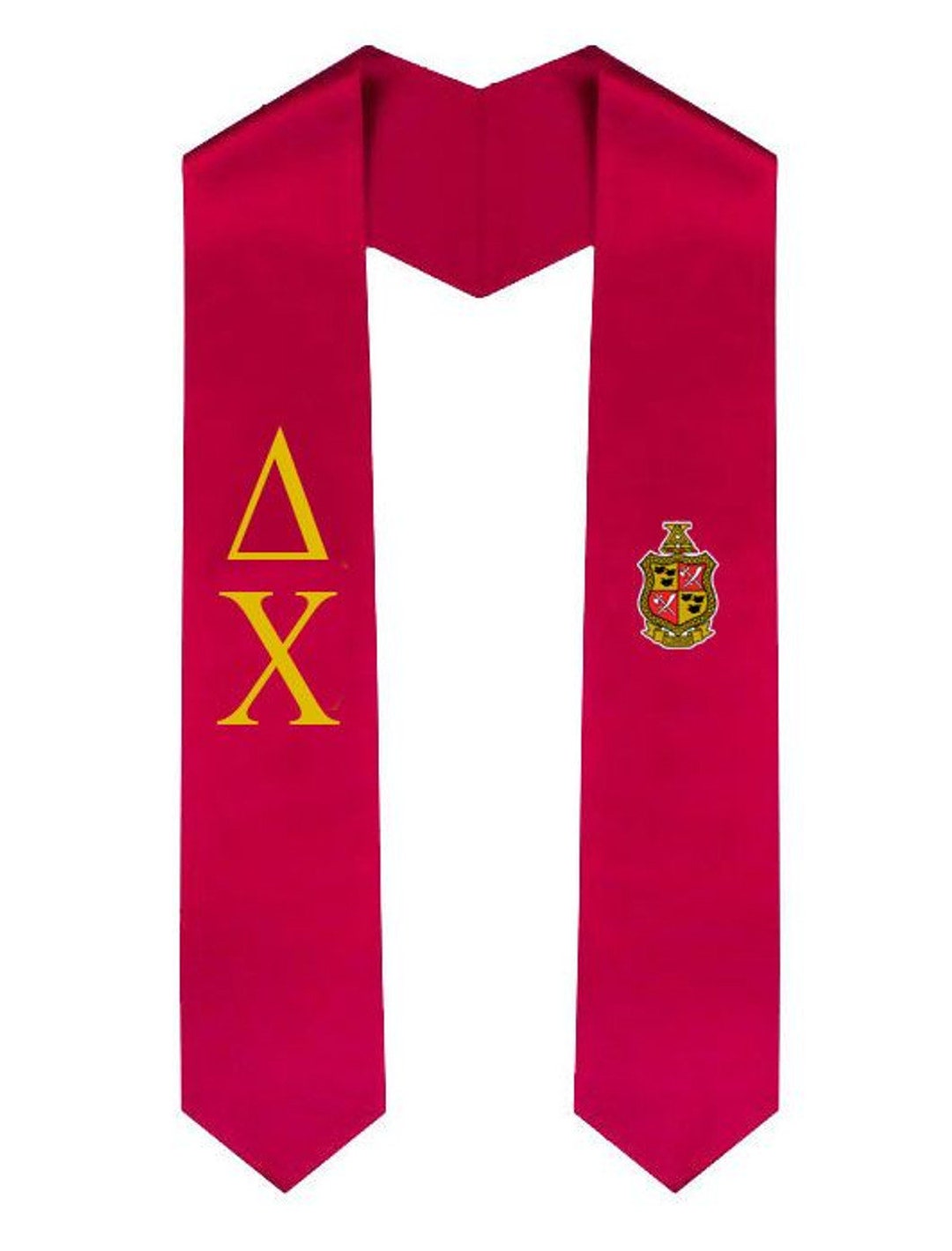 Delta Chi Greek Lettered Graduation Sash Stole With Crest - Etsy