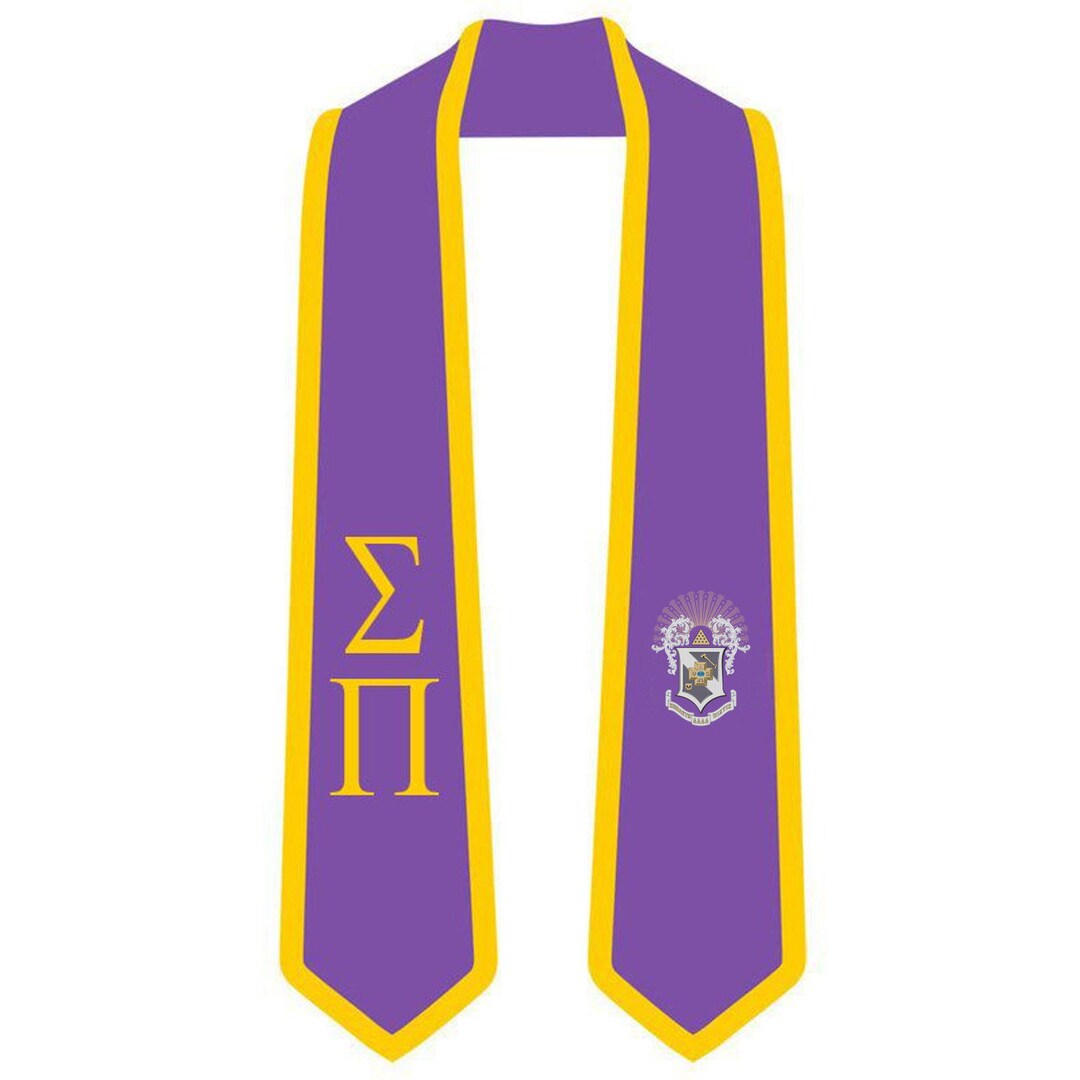 Sigma Pi Greek 2 Tone Lettered Graduation Sash Stole - Etsy