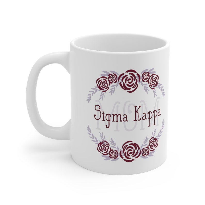 Sigma Kappa Floral Mom Coffee Mug - Etsy