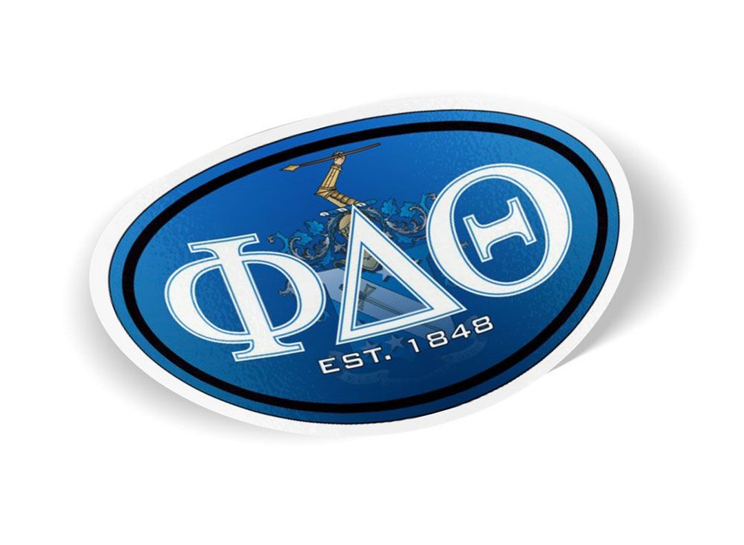 Phi Delta Theta Color Oval Decal - Etsy