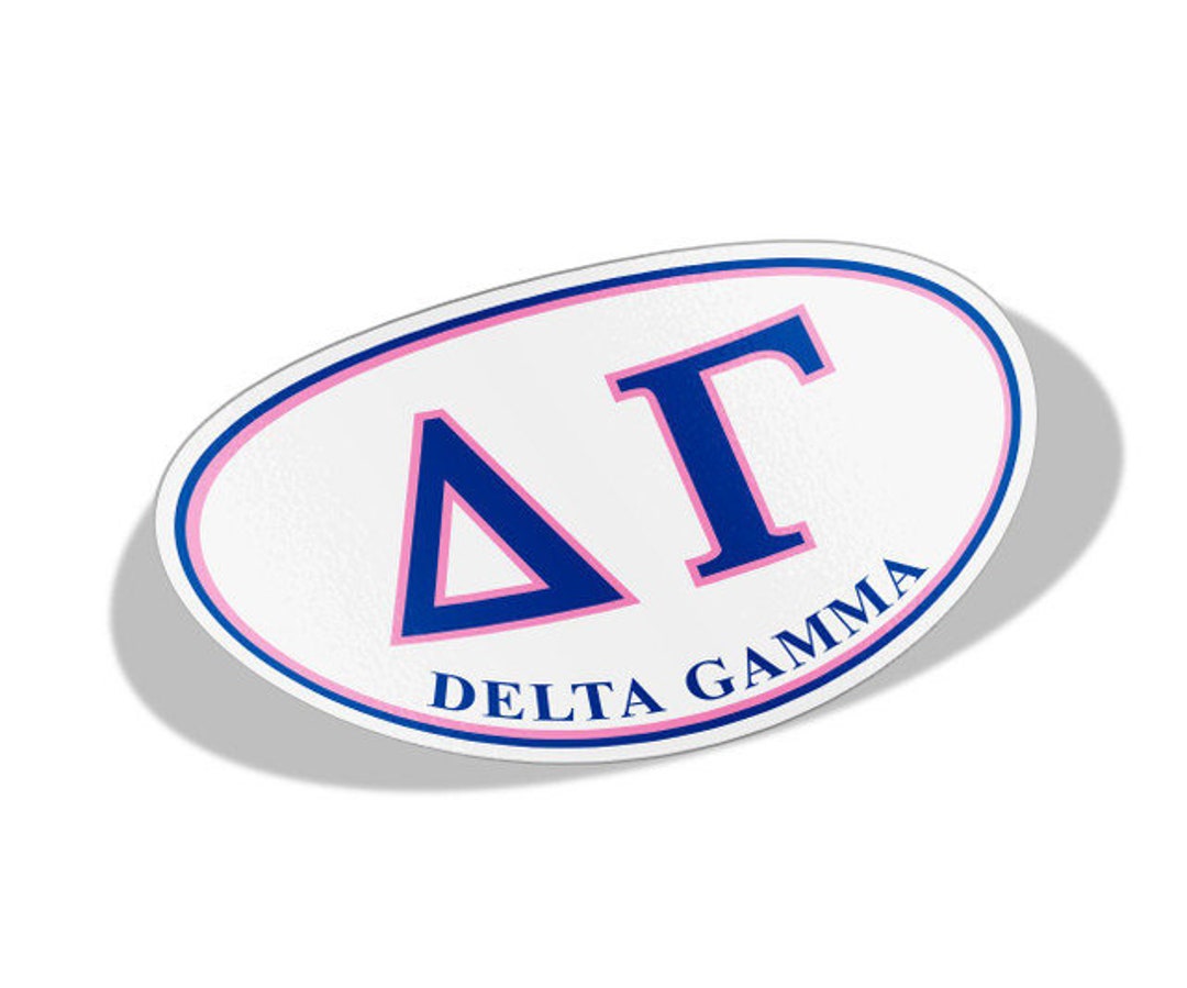 Delta Gamma Greek Letter Oval Decal - Etsy