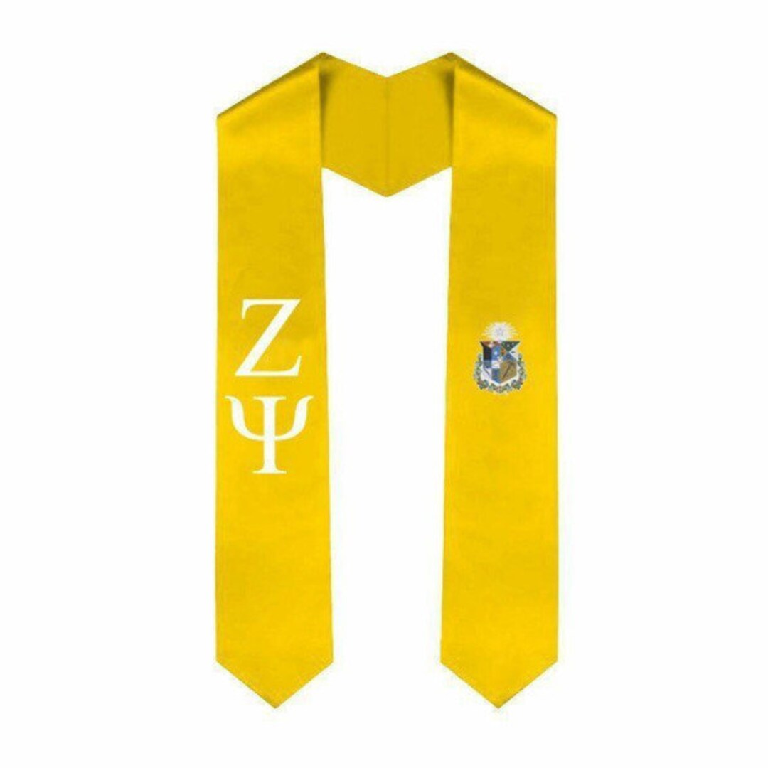 Zeta Psi Greek Lettered Graduation Sash Stole With Crest - Etsy