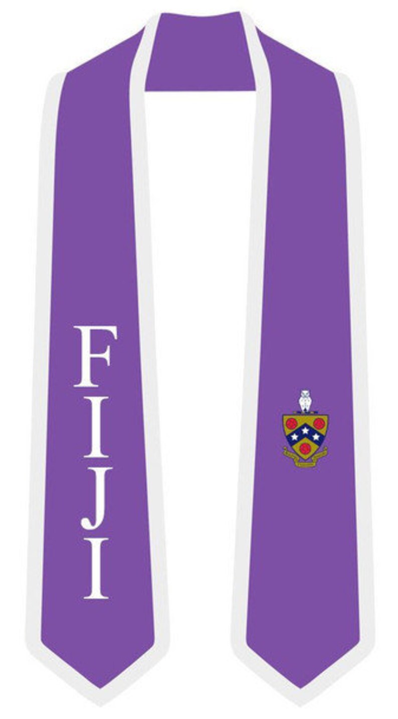 FIJI Greek 2 Tone Lettered Graduation Sash Stole - Etsy