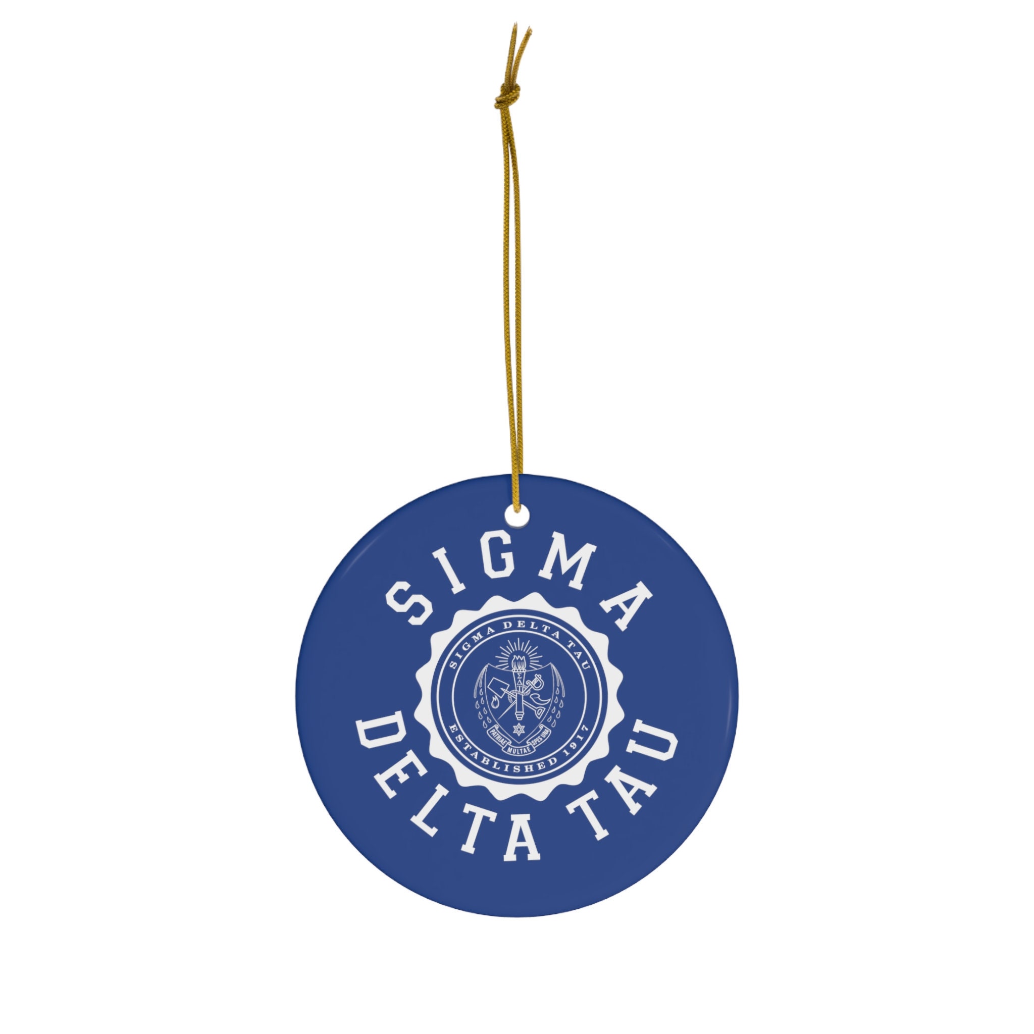 Sigma Delta Tau Round Christmas Shield Ornaments - Etsy