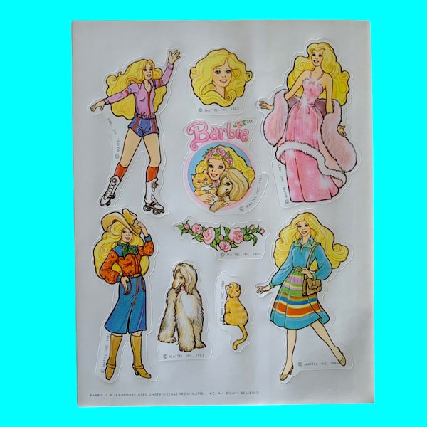Mattel Barbie Stickers - Etsy