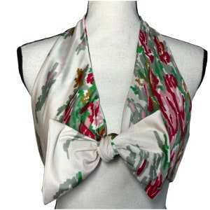 70s Retro Pixelated Roses Halter Top Handmade - Etsy