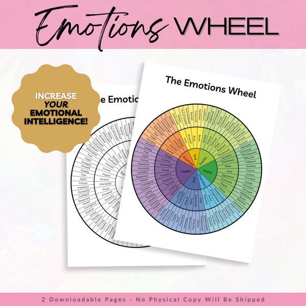 Wheel of Feelings Printable - Etsy