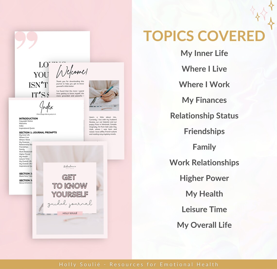 Get to Know Yourself Guided Journal Prompts Therapy Guided - Etsy