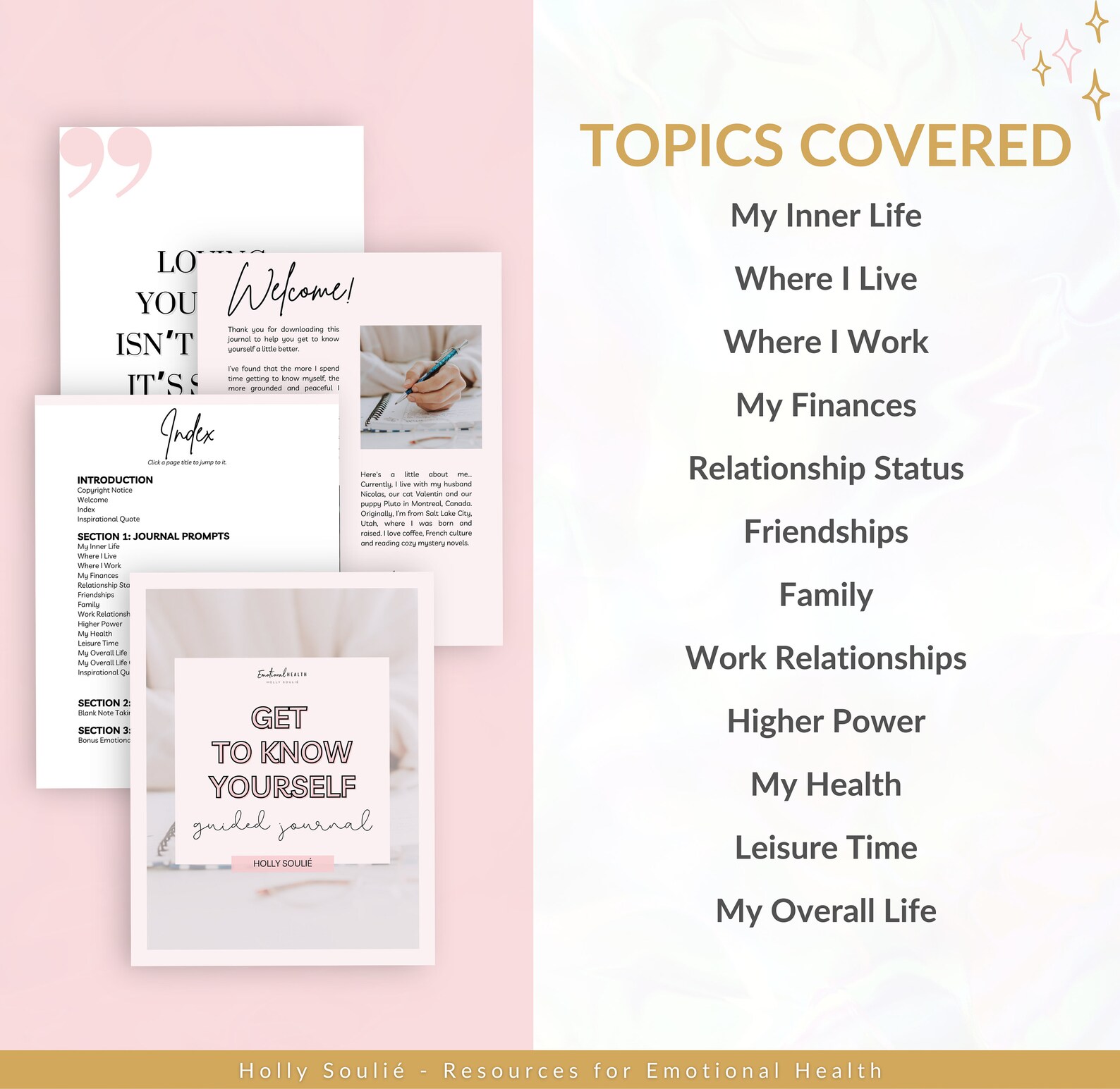 Get to Know Yourself Guided Journal Prompts Digital Journal - Etsy
