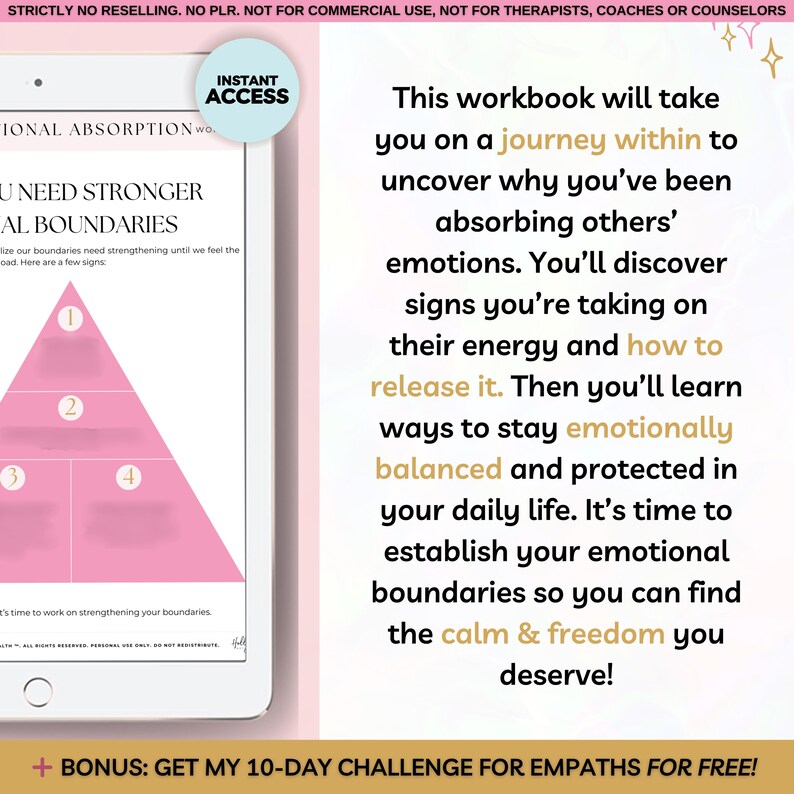 Emotional Boundaries Workbook: Stop Absorbing Others’ Emotions (PDF) - Etsy