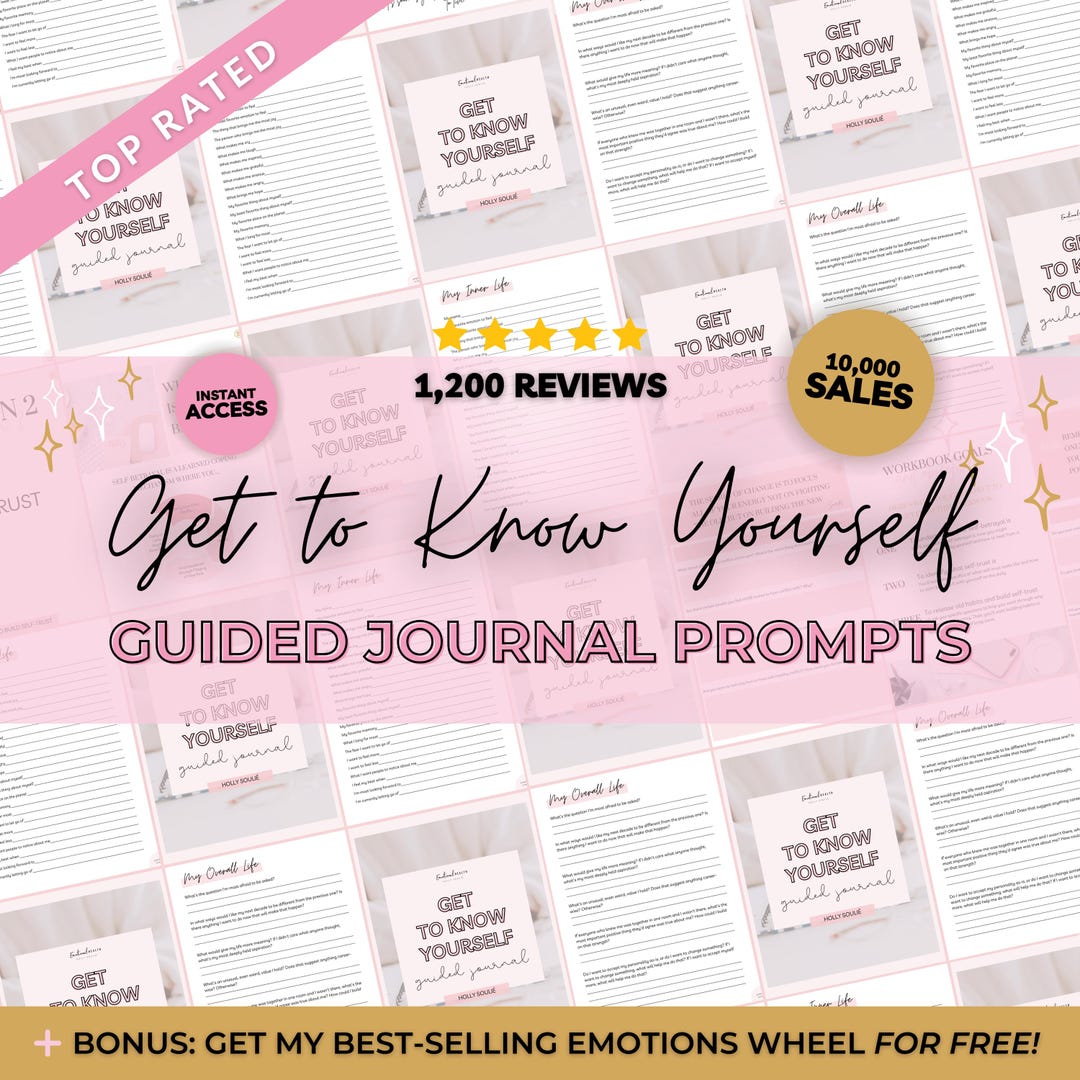 Get to Know Yourself Guided Journal Prompts, Digital Journal Goodnotes ...