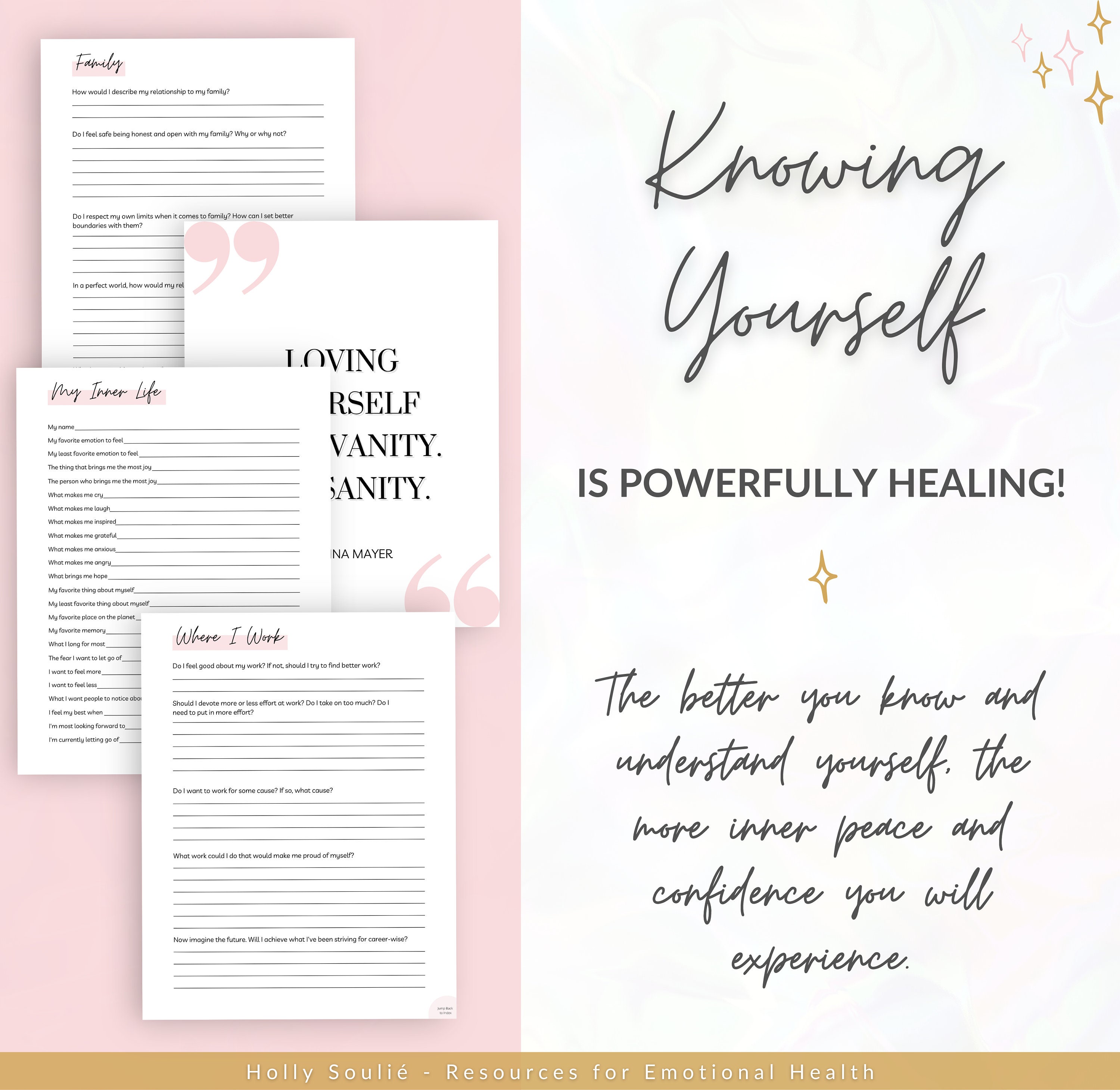 Get to Know Yourself Guided Journal Prompts Digital Journal - Etsy