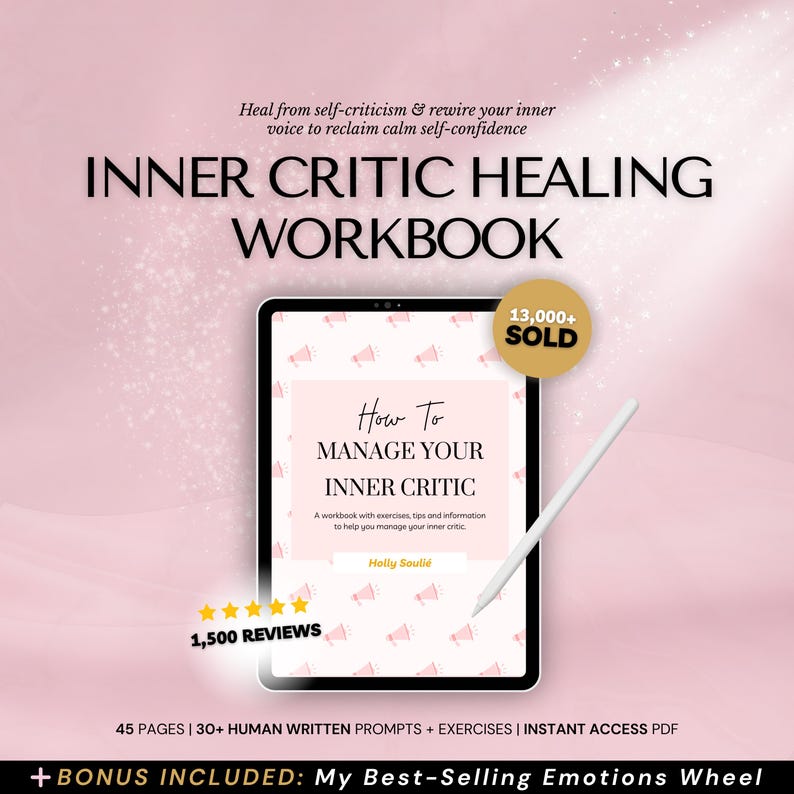 Inner Critic Healing Workbook: Self-help Journal for Women (digital ...