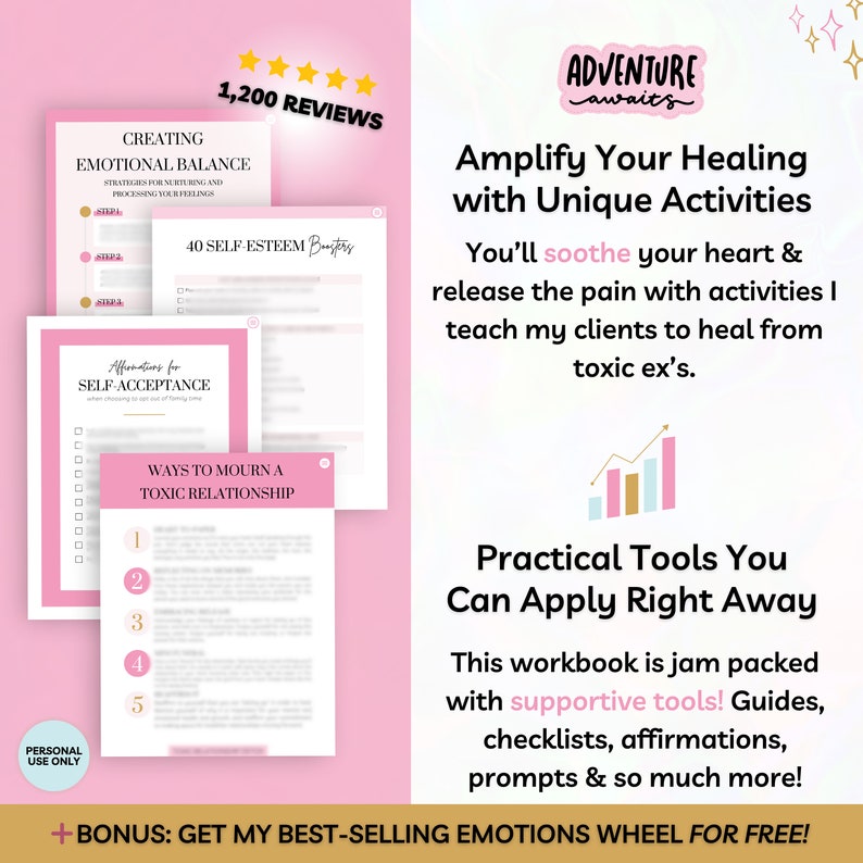 Toxic Relationship Detox Workbook, Codependency Treatment Digital ...