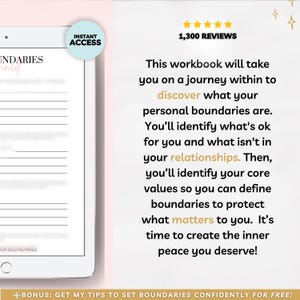 Building Healthy Boundaries Workbook, Workbook Mental Health, Self ...