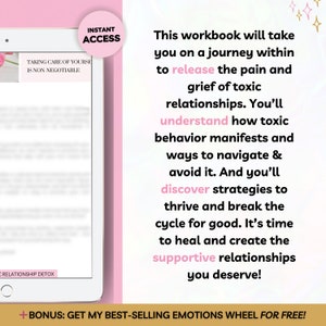 Toxic Relationship Detox Workbook, Codependency Treatment Digital ...