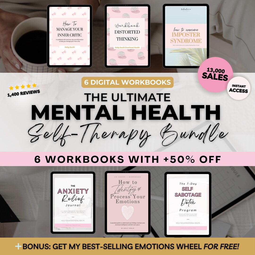 Mental Health Journal Bundle, Self Help Goodnotes Journal, Digital ...