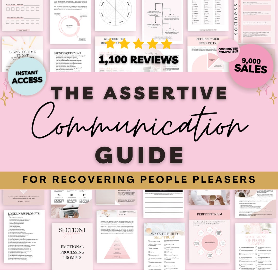 Assertive Communication Guide for Recovering People Pleasers, People Pleasing Workbook, Overcome ...
