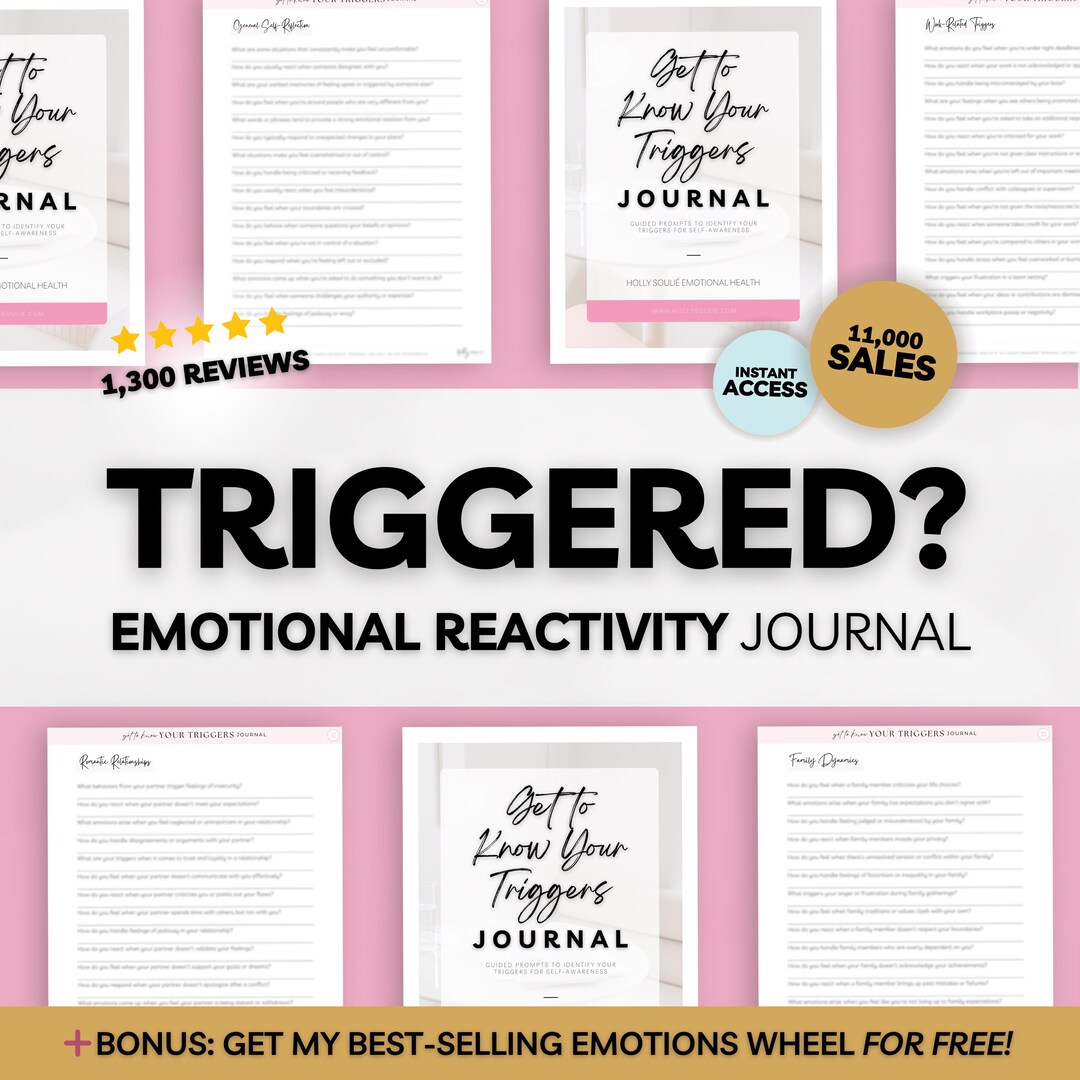 Triggered Emotional Reactivity Journal, Emotional Resilience Workbook ...