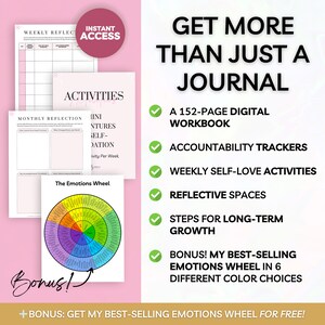 Digital Self Love Journal, 90-day Guided Self Esteem Journal, Goodnotes ...