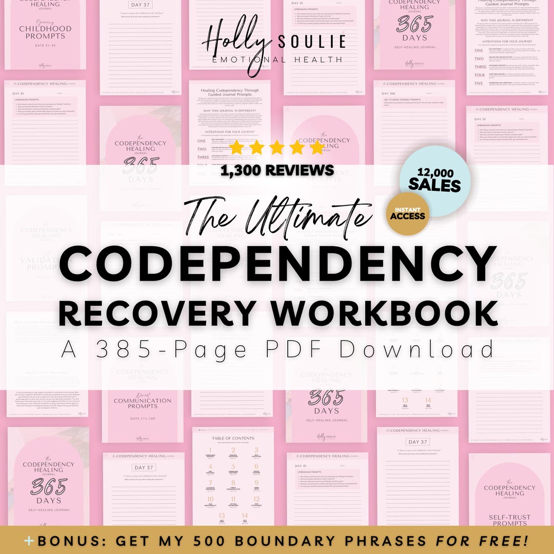 Digital Codependency Workbook, Codependency Recovery Journal ...