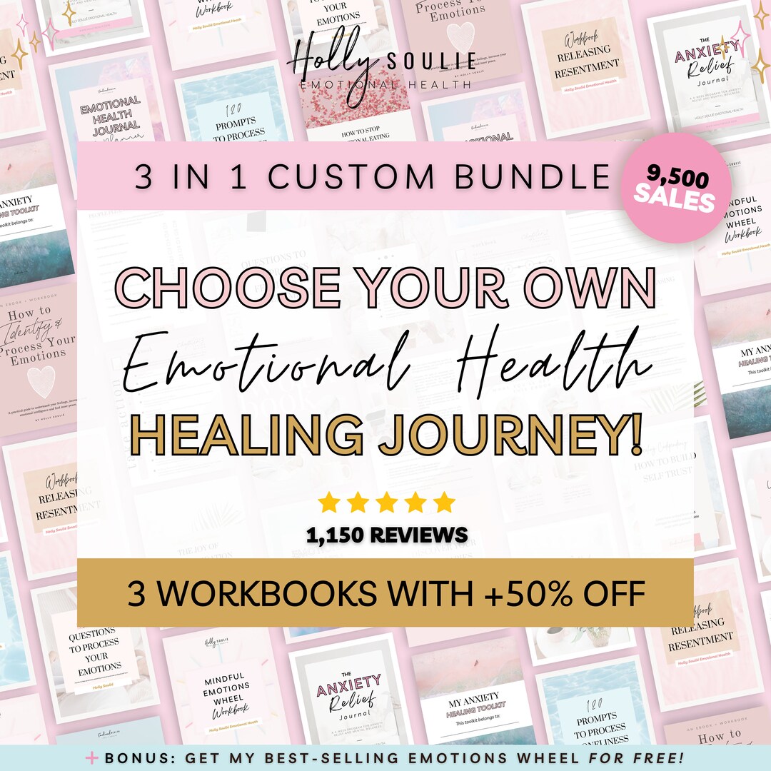 Custom Digital Workbook Bundle, Self Discovery Journal, Mental Health ...