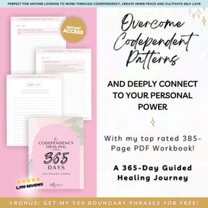 Codependency Recovery Workbook: 365-day Guided Journal (PDF) - Etsy