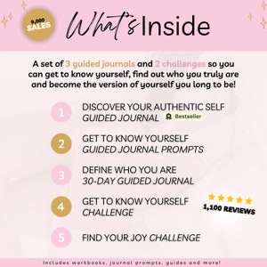 Find Yourself Journal Prompts Bundle, Self-discovery & Self-help Printables, Self-exploration ...