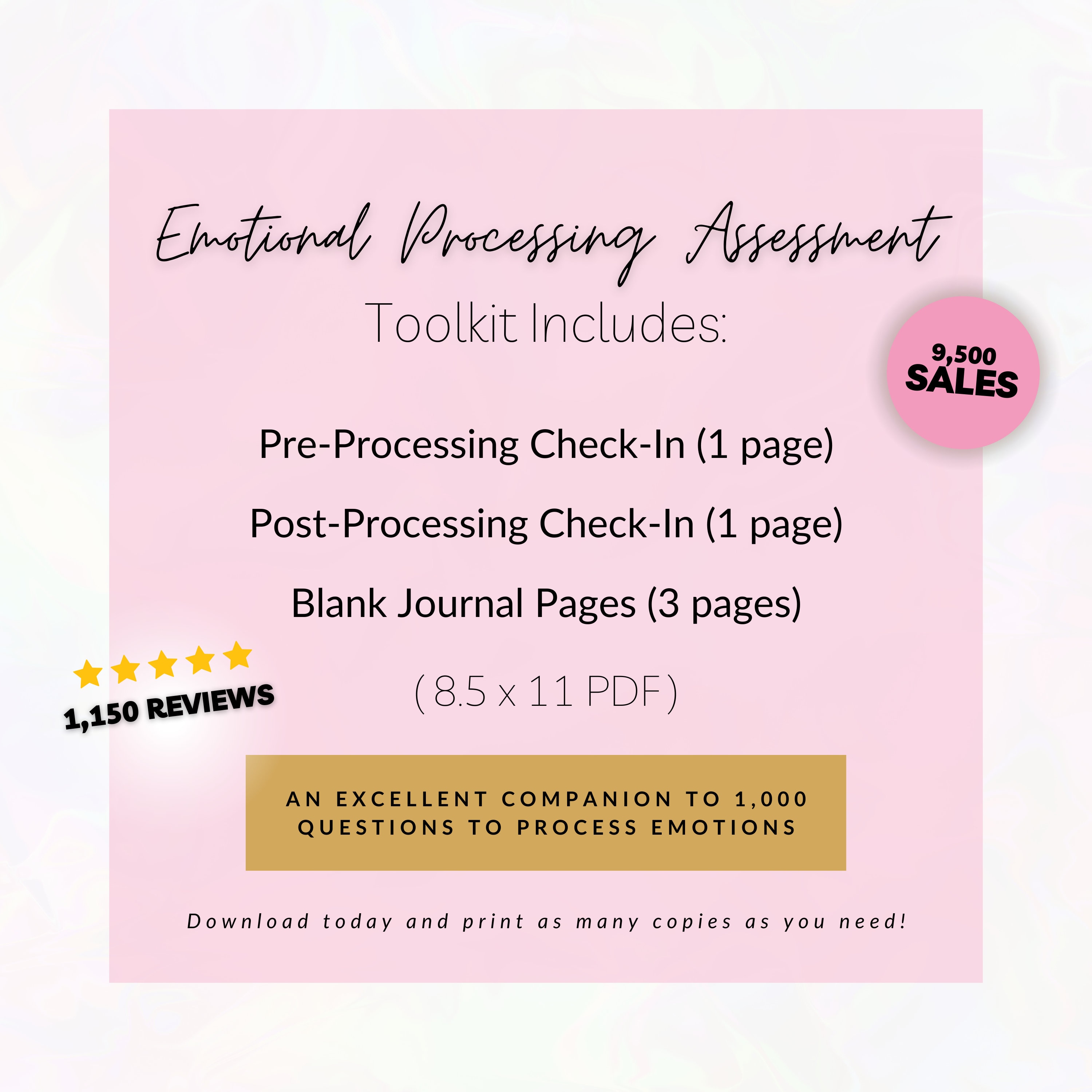 Emotional Processing Companion Guide, Digital Journal to Unpack ...