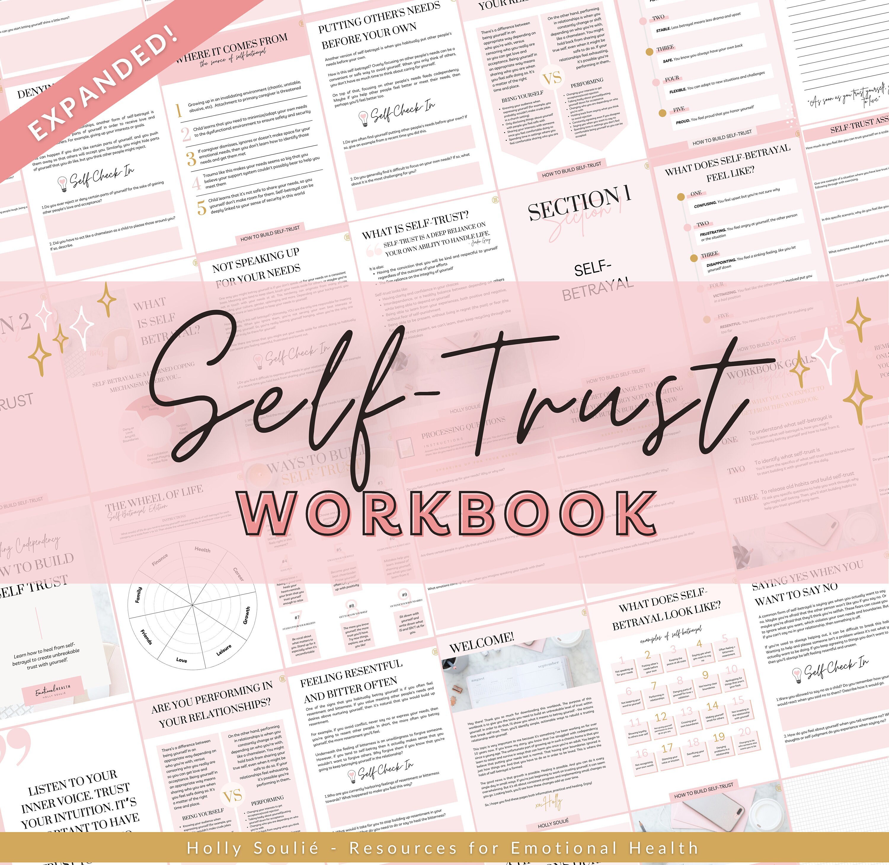 Self Trust Workbook Mental Health Workbook Self Love - Etsy UK