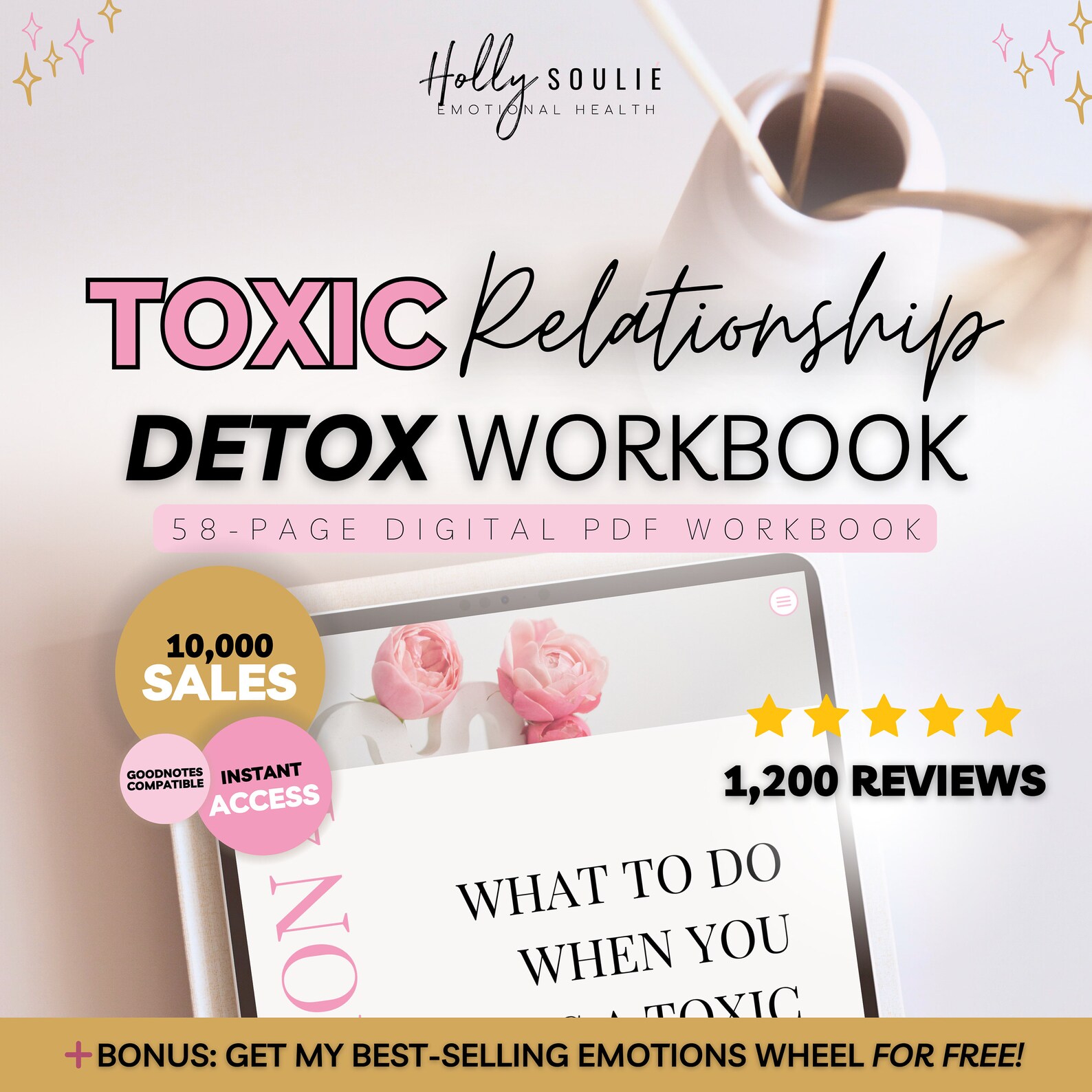 Toxic Relationship Detox Workbook, Codependency Treatment Digital ...
