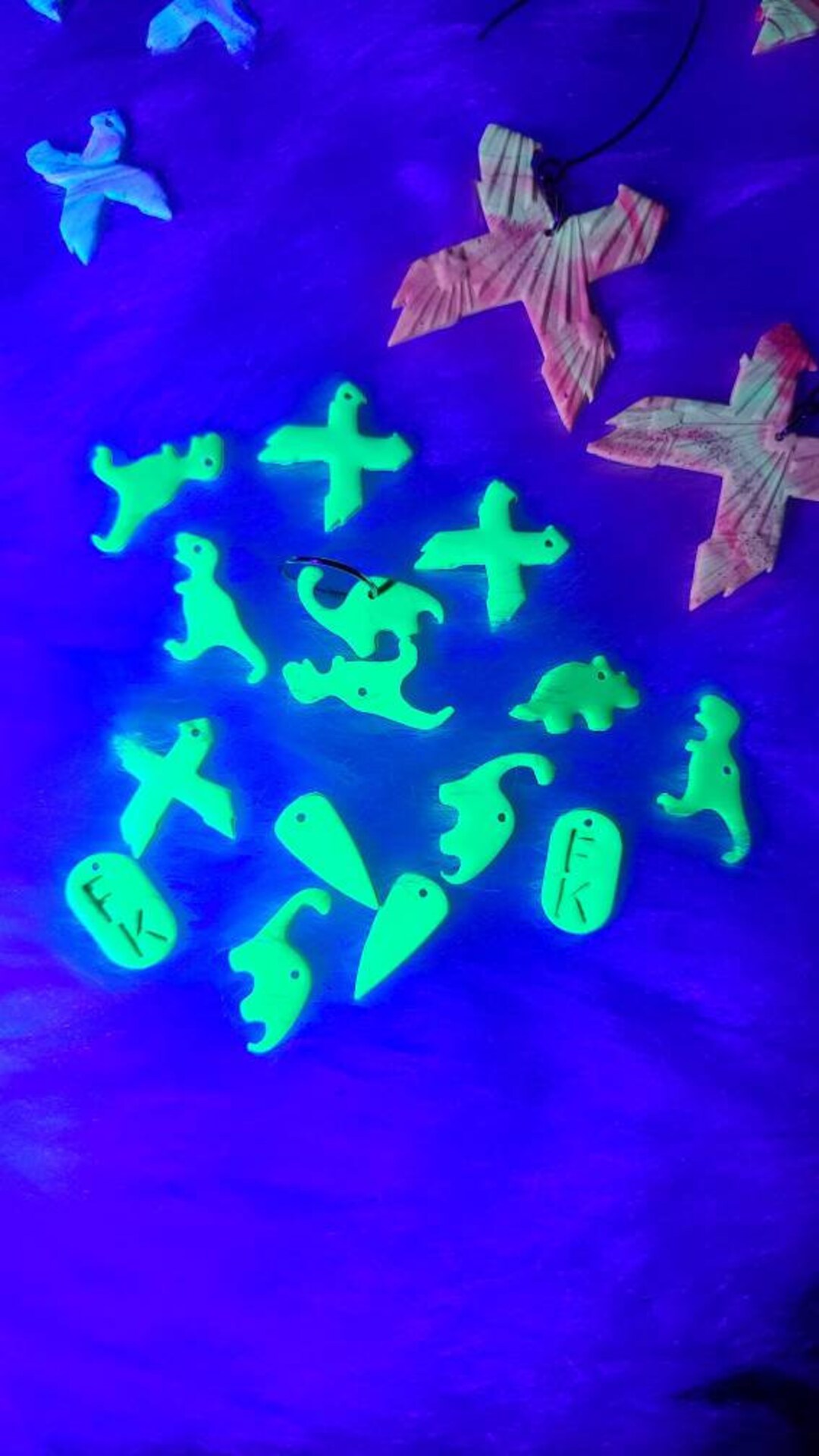 UV Reactive Rave Braid Charms - Six Pieces - Etsy