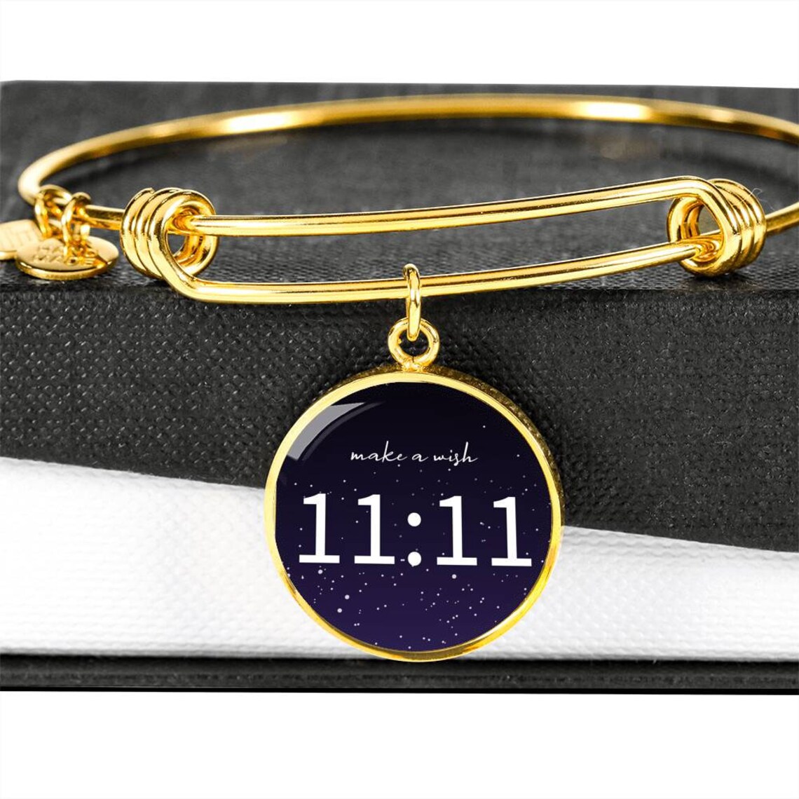 Make A Wish Bangle Eleven Eleven Charm Bracelet 11 11 - Etsy UK