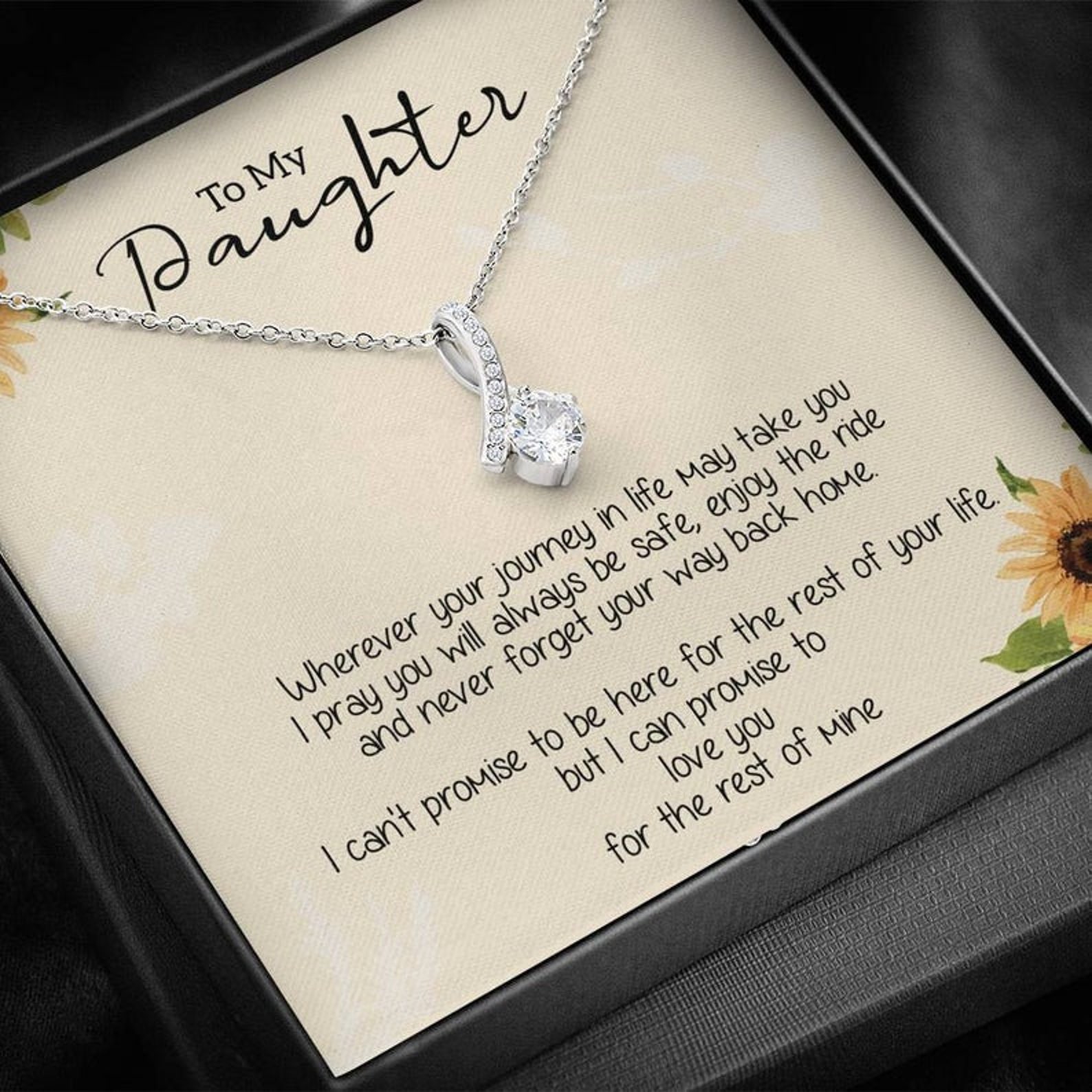 Dad To Daughter Necklace Jewelry Box T Love Dad To Daughter Etsy
