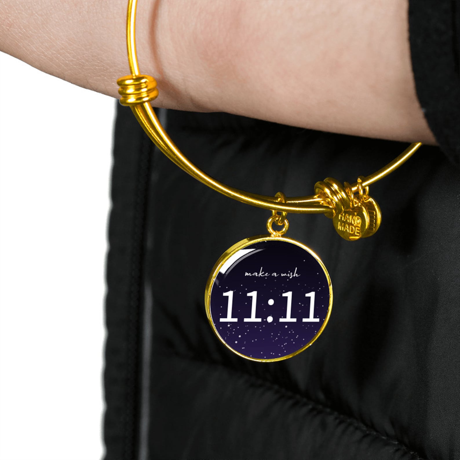 Make A Wish Bangle Eleven Eleven Charm Bracelet 11 11 - Etsy