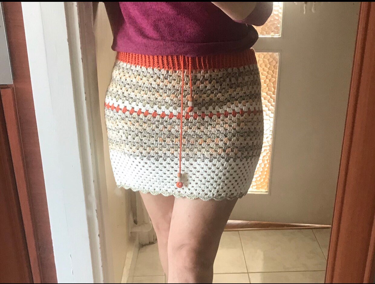 Granny Square Skirt Crochet Skirt Beachwear Boho Style - Etsy