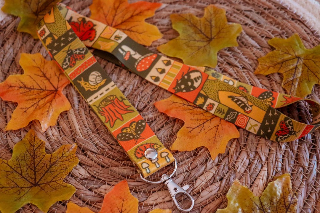 British Woodland Lanyard - Cute Nature Lover Lanyard - Pizzati - Etsy