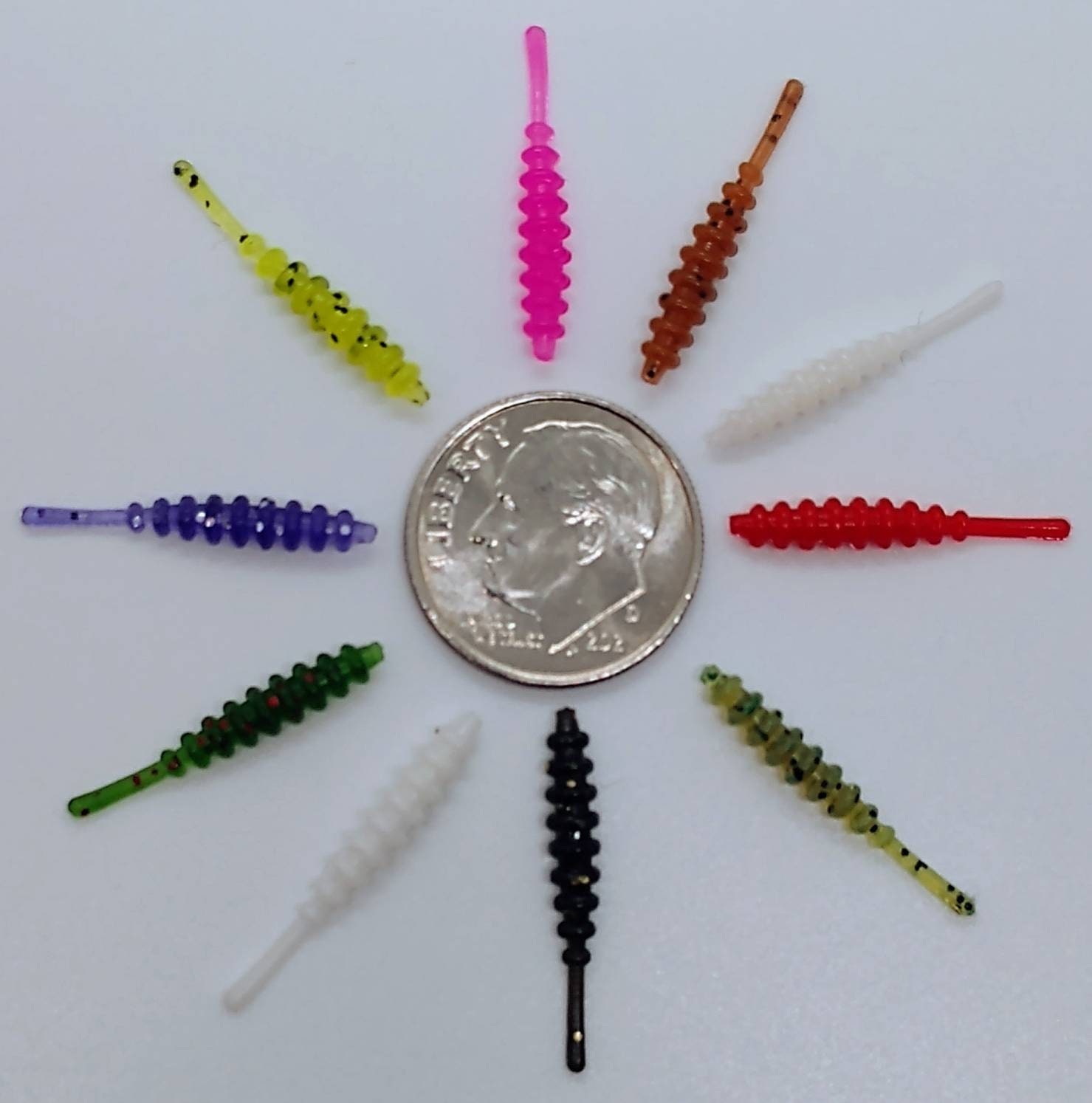 Panfish Plastics- 0.8" Gill Grubs- 10 Ct. - Etsy