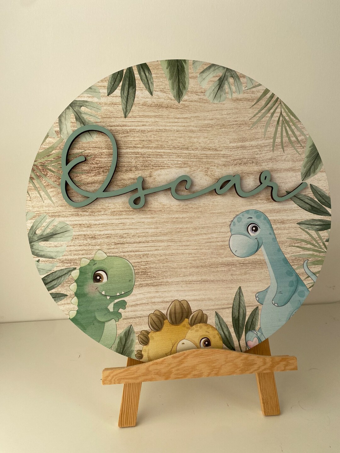 Kids Dinosaur Bedroom Plaque Home Decor Nursery and Playroom Gift Idea ...