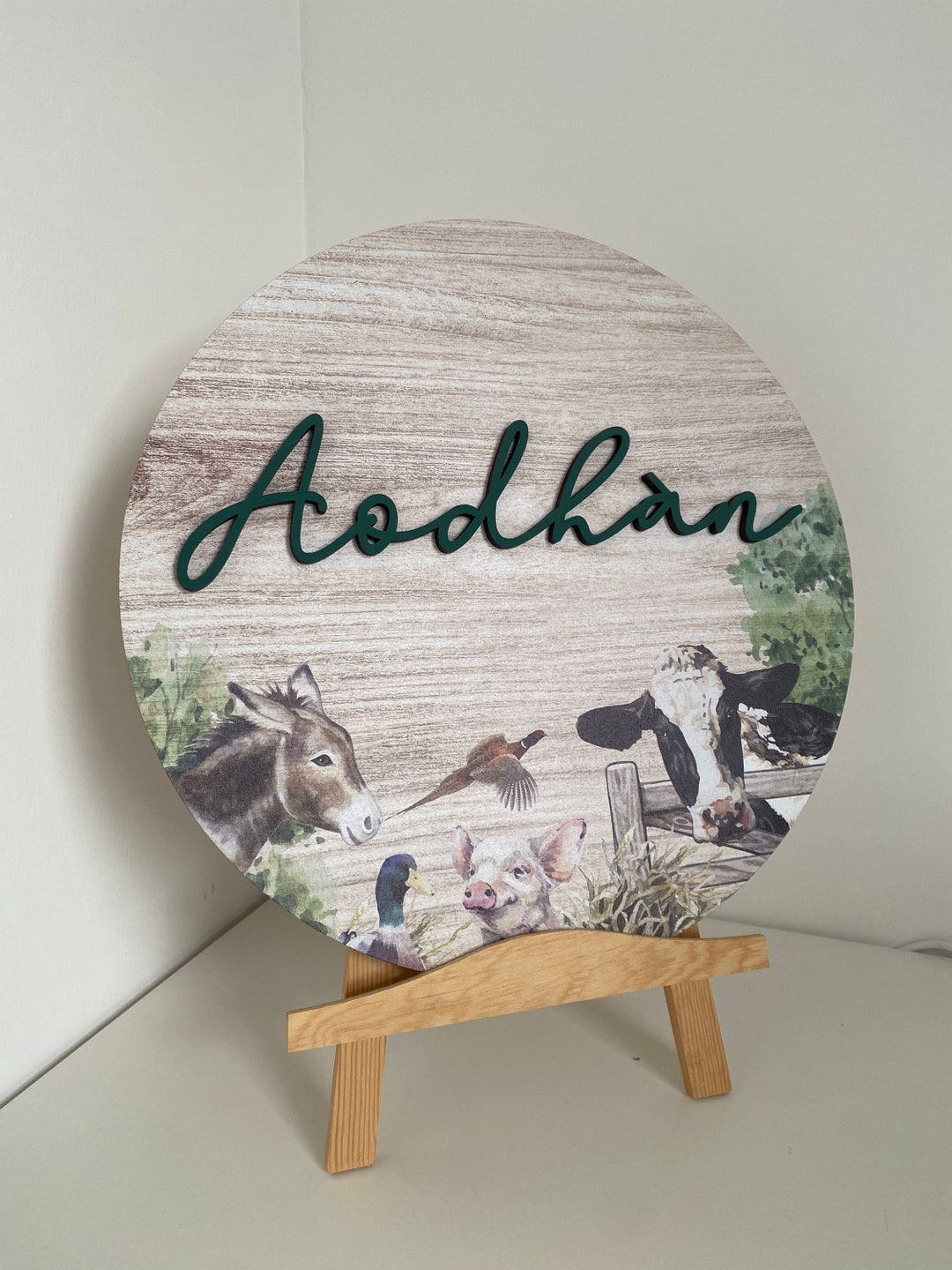 Personalised Farm Animal Plaque Bedroom Decor Gift Idea - Etsy